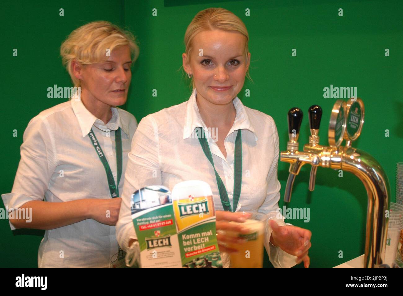 Polish lech beer at Tour Salon 2005 Poznan Poland .(Photo by Francis ...