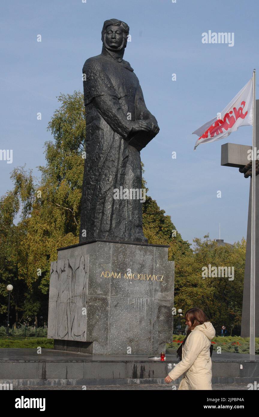 Statue of polish poet and Poznan Poaldn Oct. 20,2005 .(Photo by Francis ...