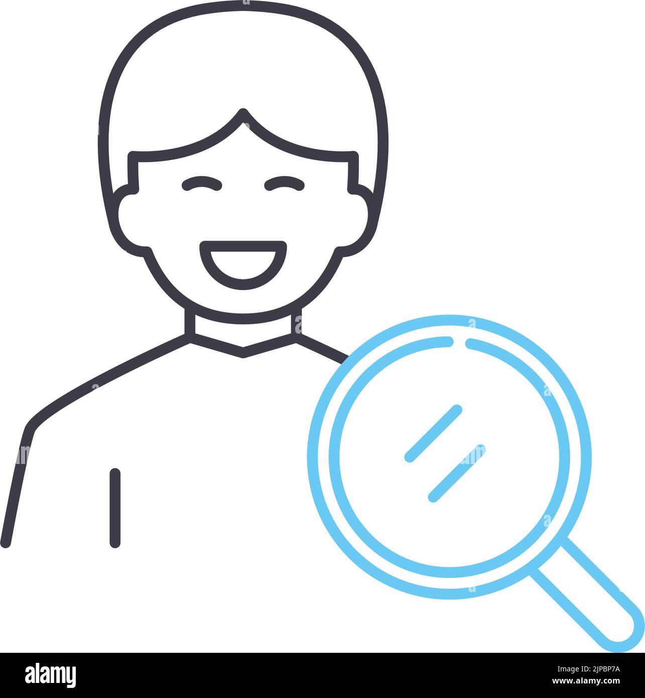 Computer user line icon Cut Out Stock Images & Pictures - Alamy