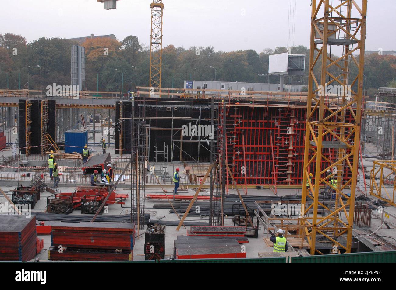 Polish Construction workers in Poznan Poaldn Oct. 21,2005 .(Photo by ...