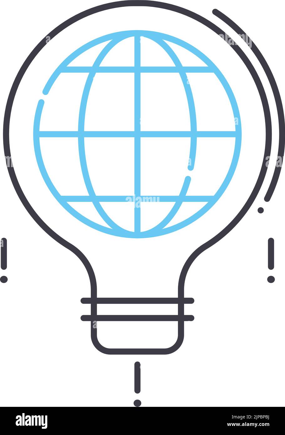 global solutions line icon, outline symbol, vector illustration ...