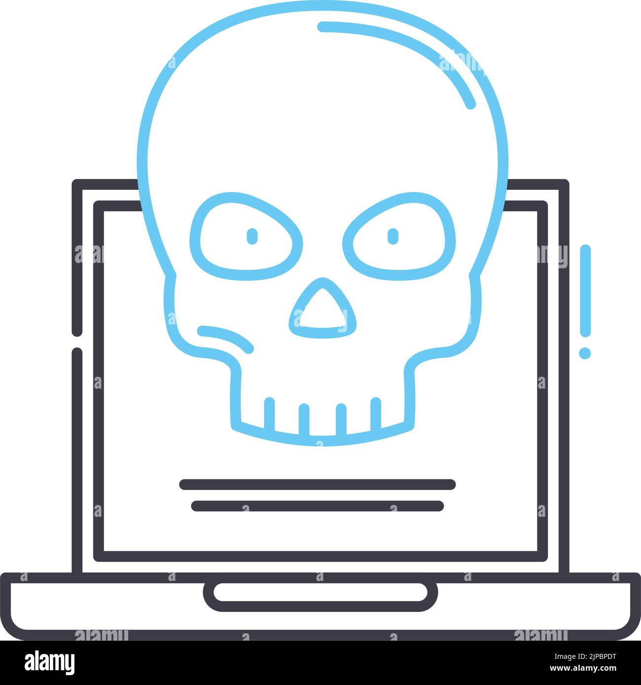 virus line icon, outline symbol, vector illustration, concept sign ...