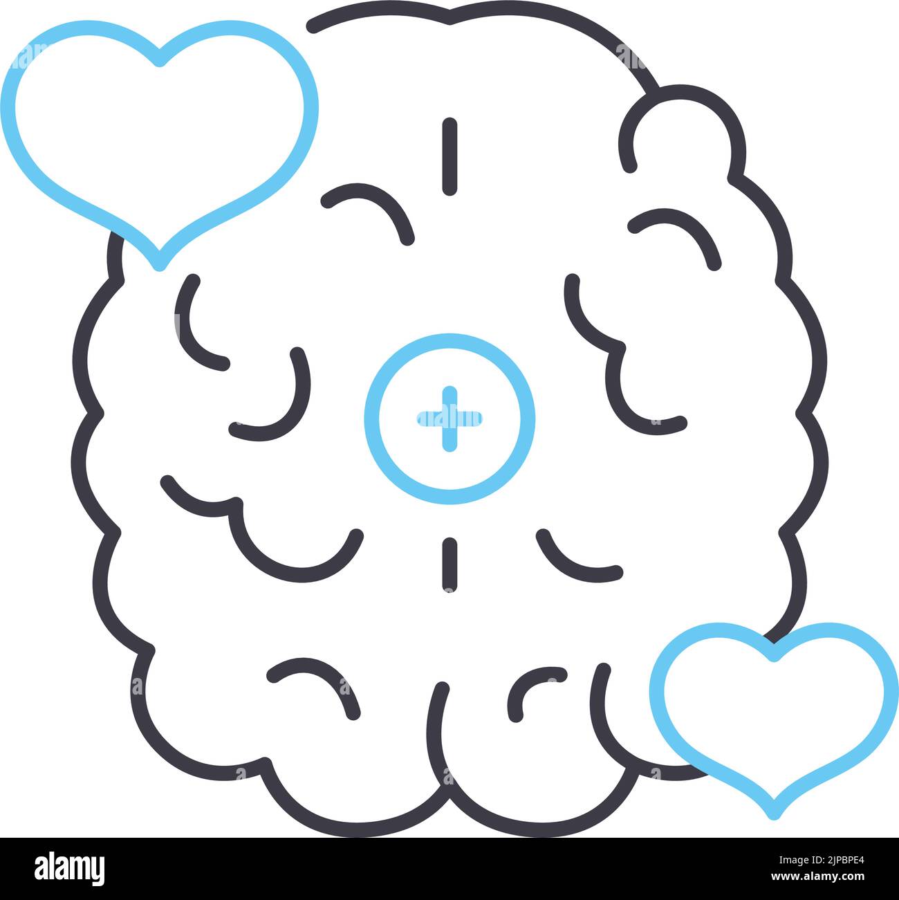 positive psychology line icon, outline symbol, vector illustration ...