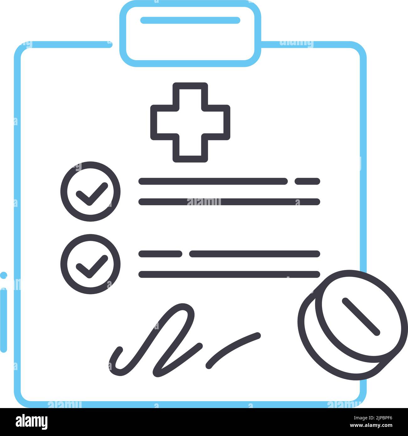 order line icon, outline symbol, vector illustration, concept sign ...