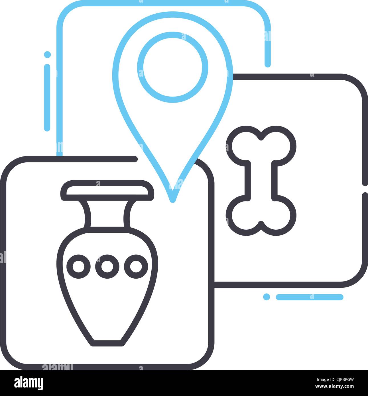 Vase Line Icon Outline Symbol Vector Illustration Concept Sign Stock
