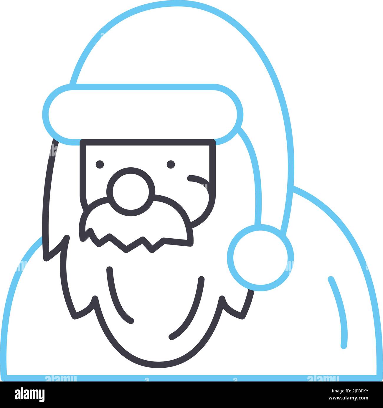 Cute santa face Stock Vector Images - Alamy