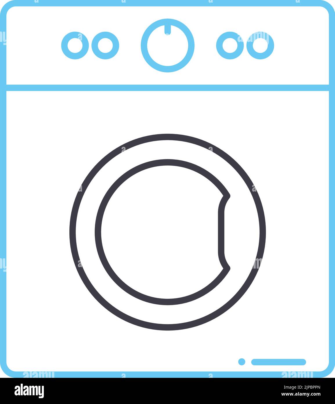 washing machine line icon, outline symbol, vector illustration, concept ...