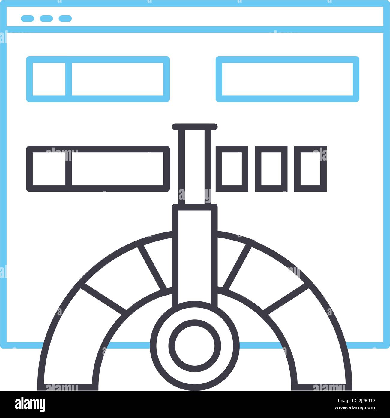 website performance line icon, outline symbol, vector illustration ...