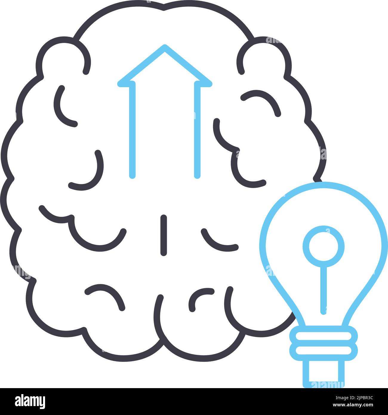 Initiative Mind Line Icon Outline Symbol Vector Illustration Concept