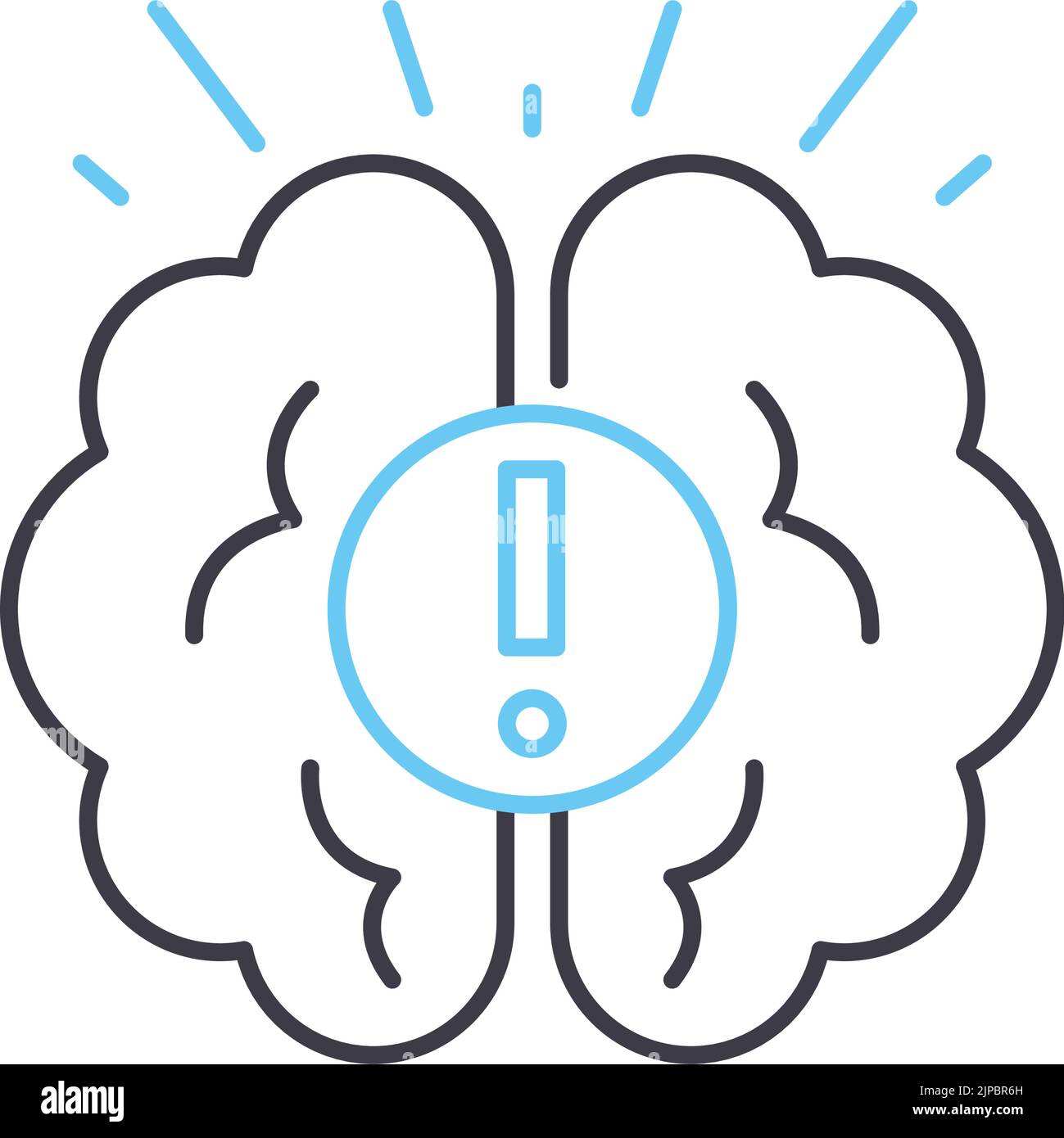 think big idea line icon, outline symbol, vector illustration, concept sign Stock Vector Image ...