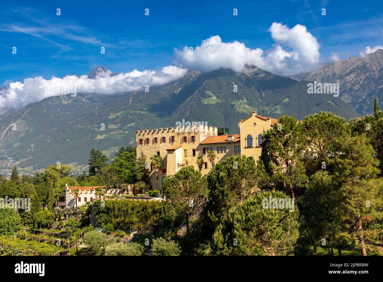 Trauttmansdorff castle near Meran, South Tyrol Stock Photo - Alamy