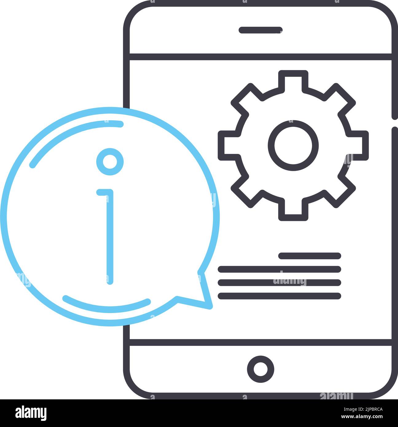 informational services line icon, outline symbol, vector illustration ...