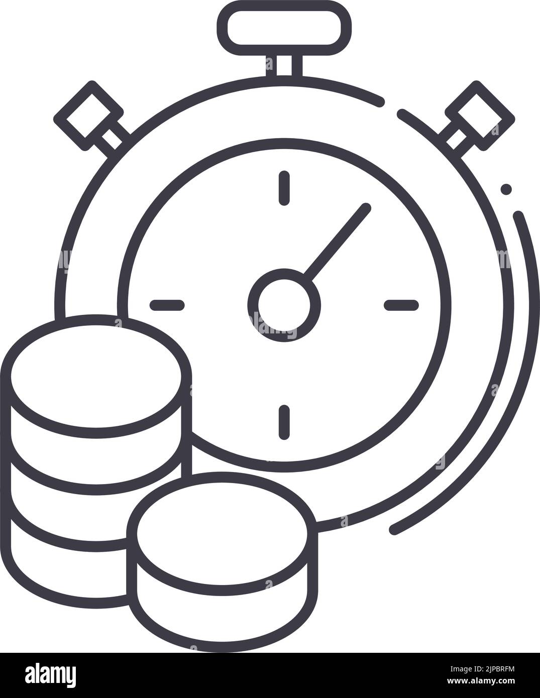 term savings line icon, outline symbol, vector illustration, concept ...