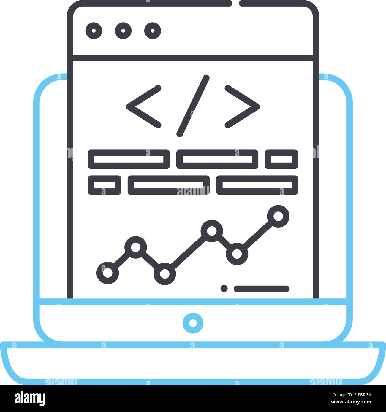Project Briefing Line Icon Outline Symbol Vector Illustration