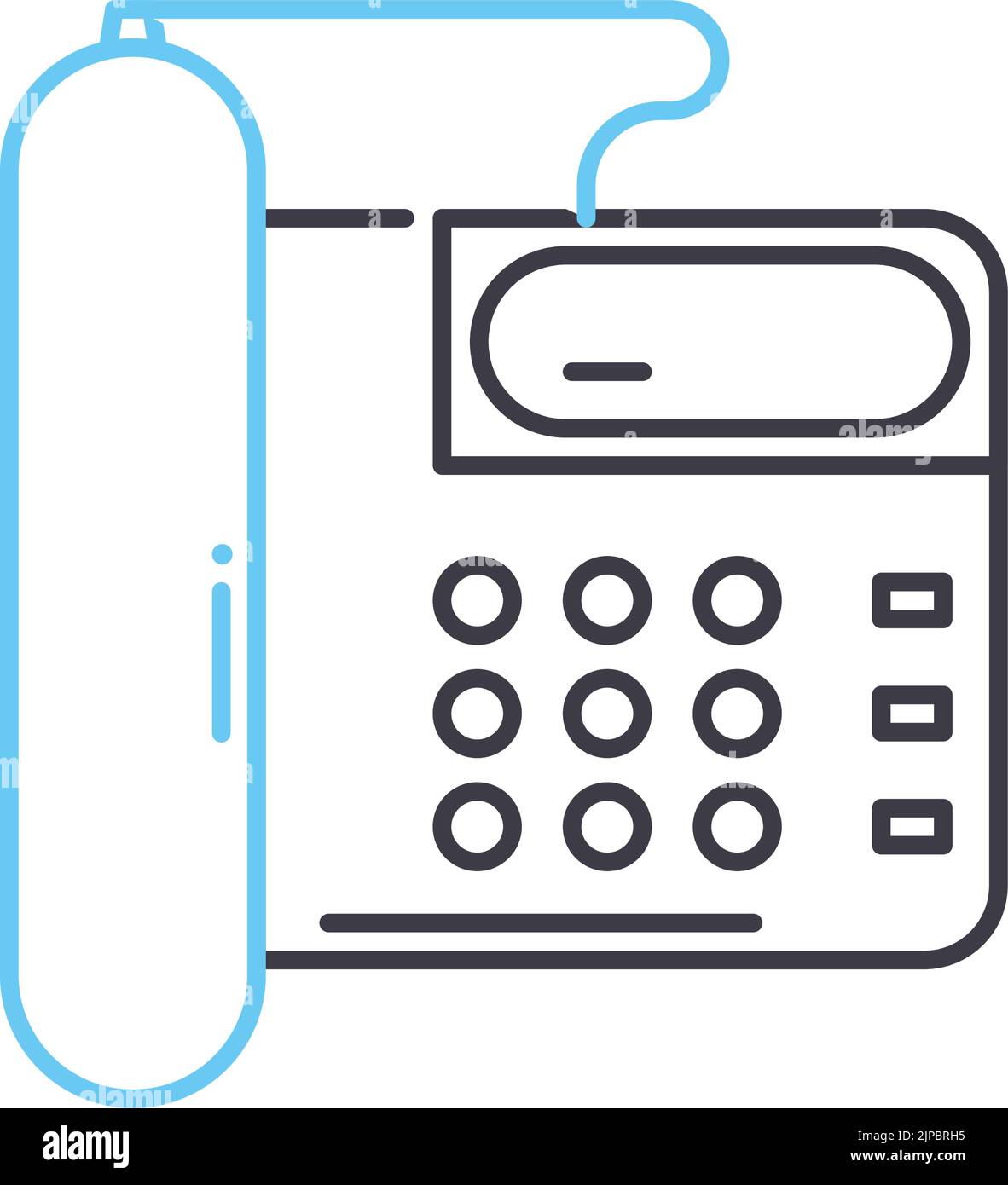 telephone line icon, outline symbol, vector illustration, concept sign ...
