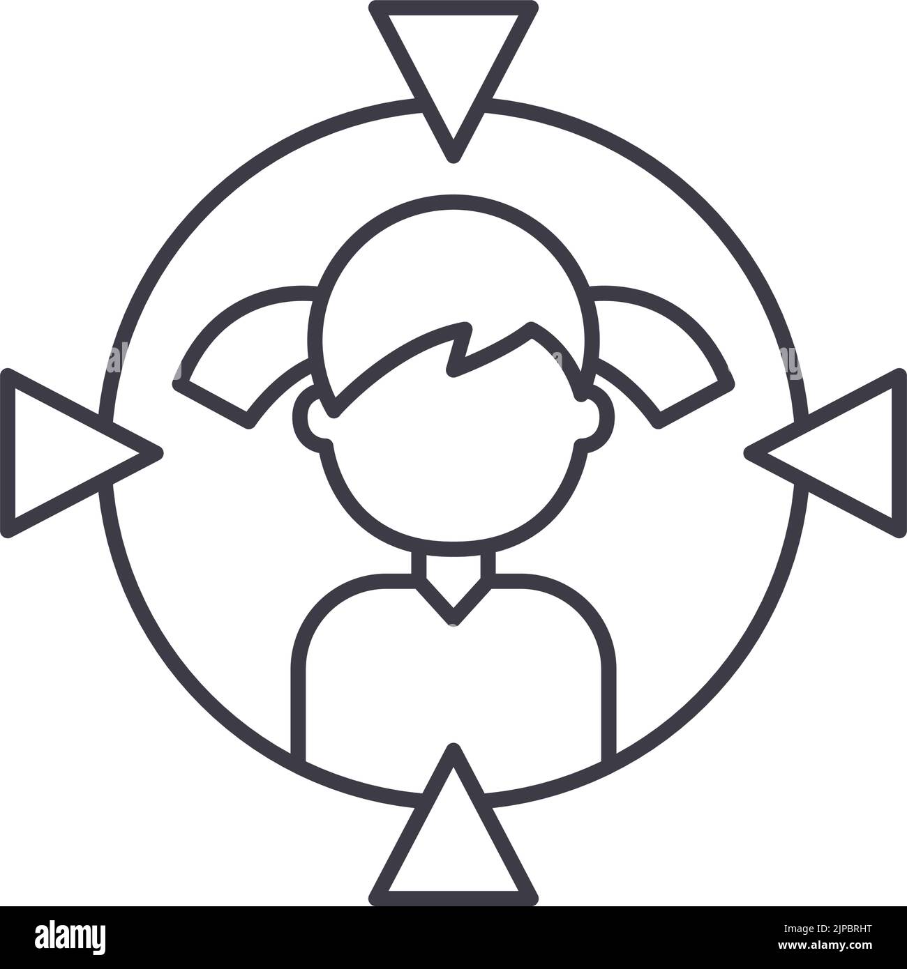 Personalization Line Icon Outline Symbol Vector Illustration Concept