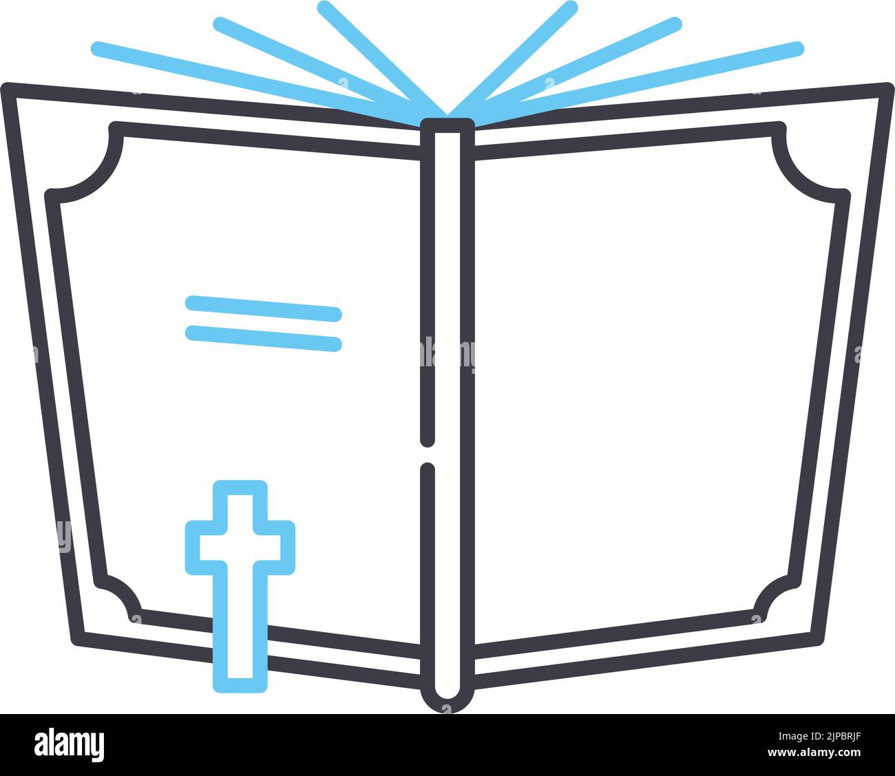 Religion line cross open Cut Out Stock Images & Pictures - Alamy