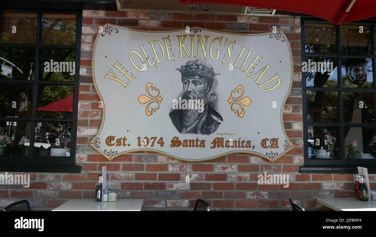 Santa Monica, California, USA 16th August 2022 Ye Olde Kings Head where ...