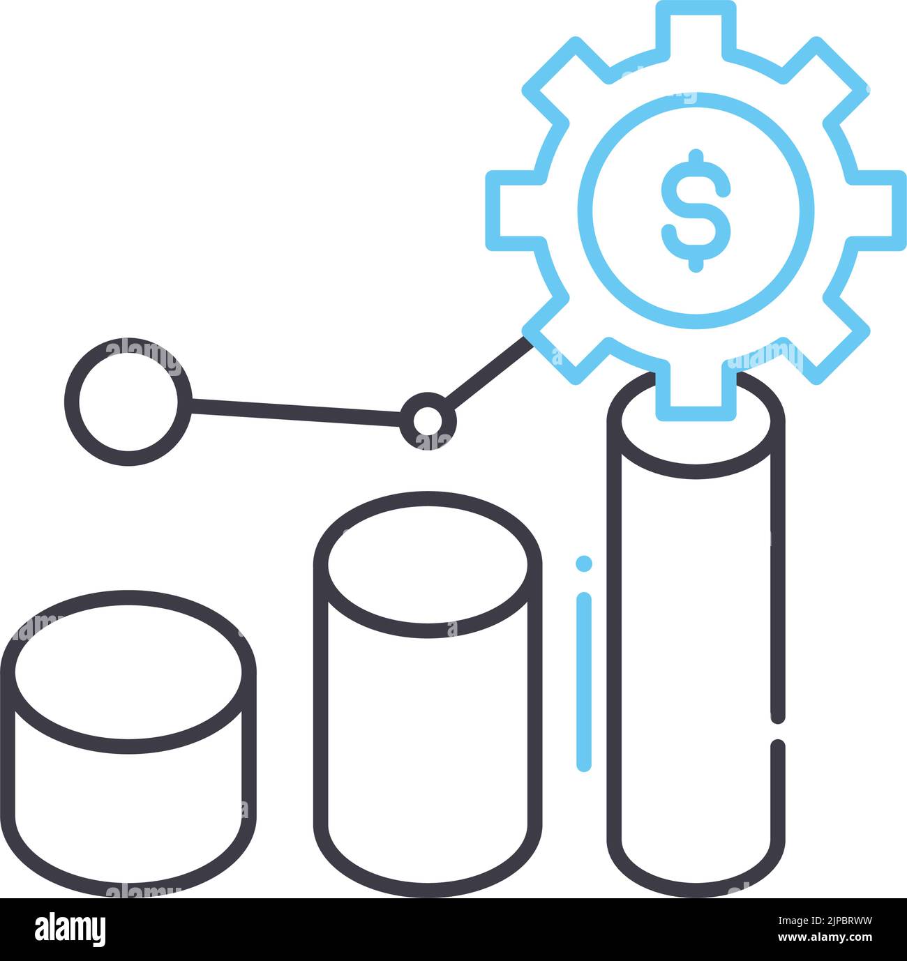 ppc advertising line icon, outline symbol, vector illustration, concept ...