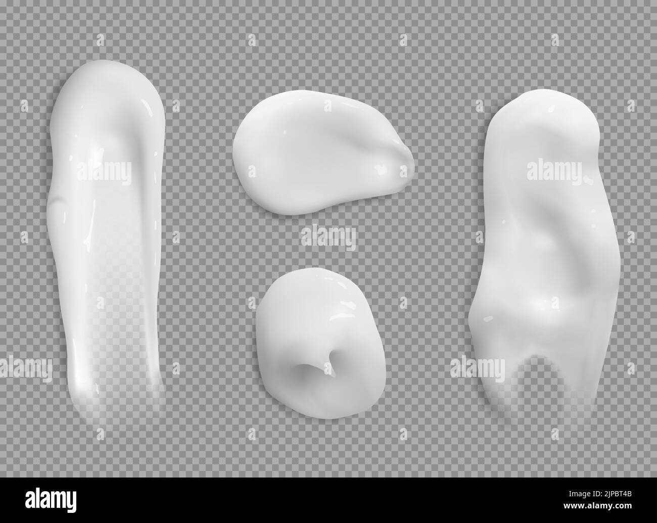 White cream smear bubbles, cosmetics beauty skin care product strokes ...