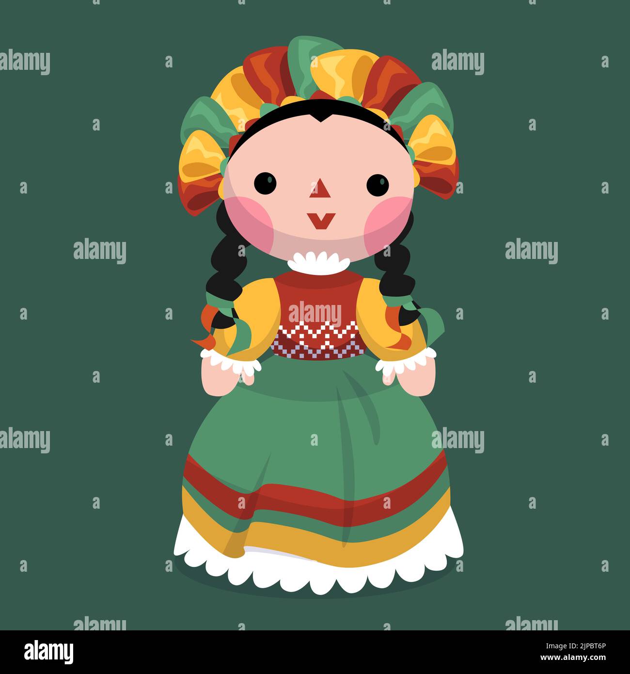 Hand drawn mexican doll Vector illustration Stock Vector Image & Art ...