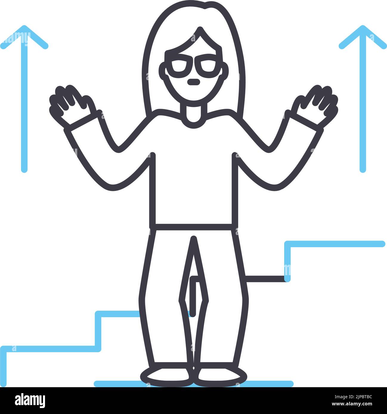 mental relaxation line icon, outline symbol, vector illustration ...