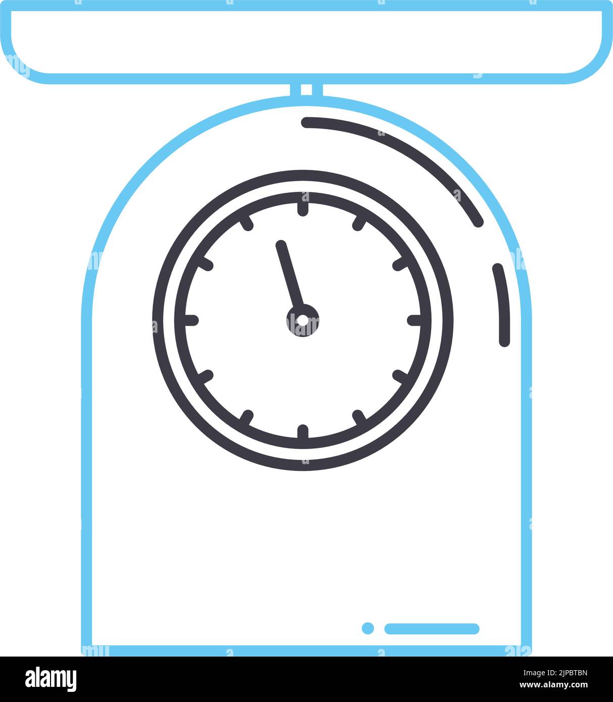 scale line icon, outline symbol, vector illustration, concept sign ...