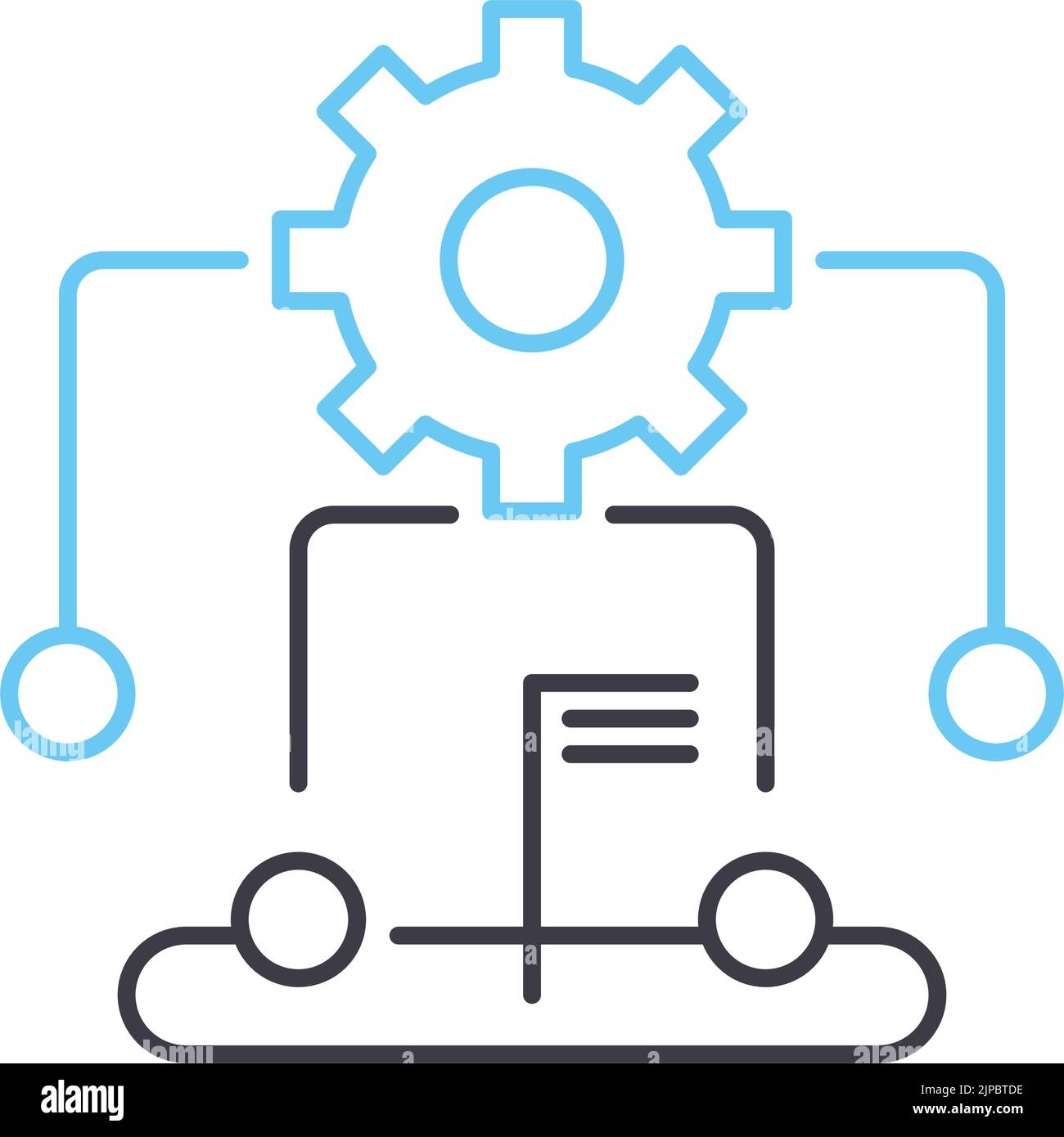planning line icon, outline symbol, vector illustration, concept sign ...