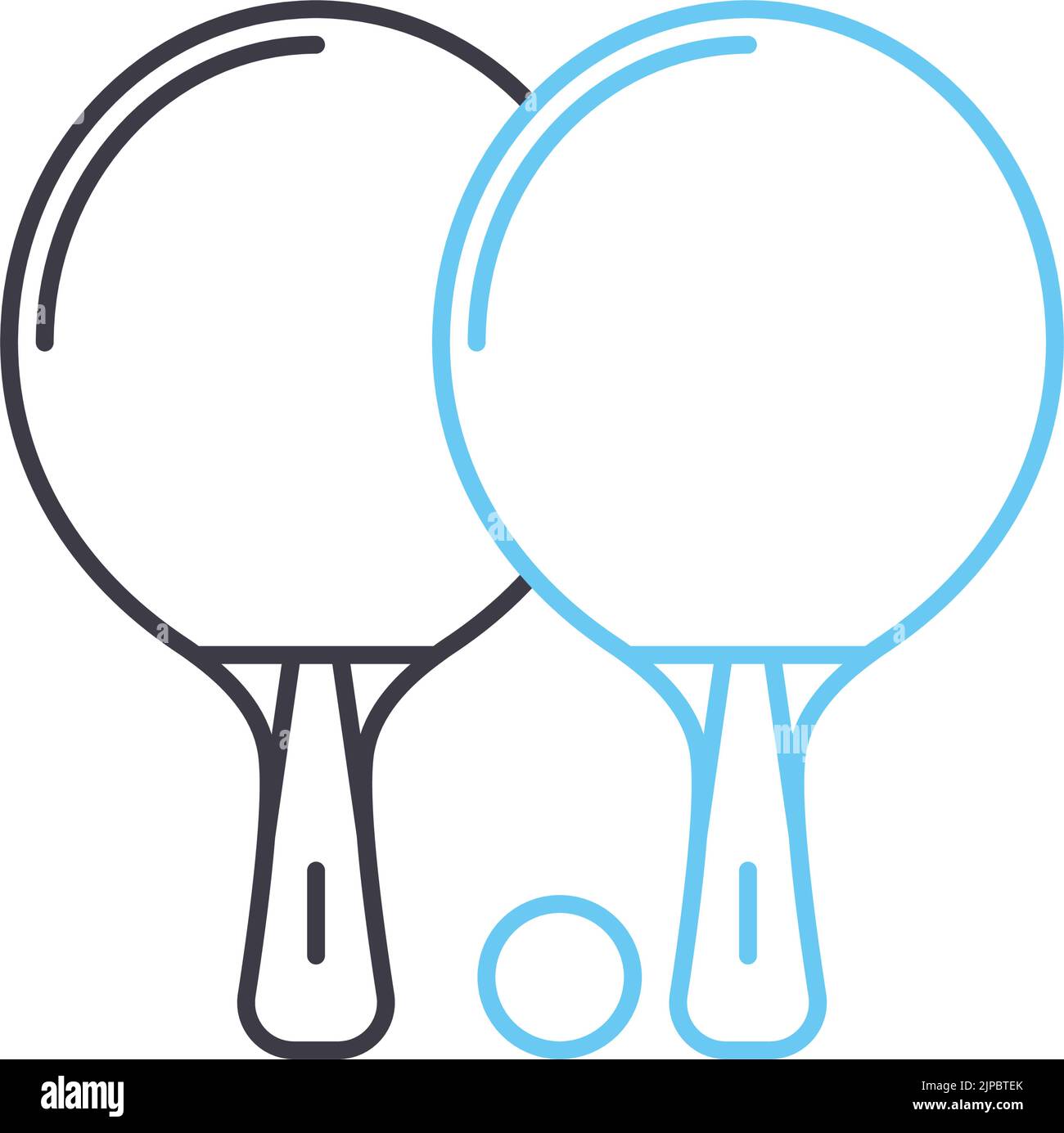 table tennis line icon, outline symbol, vector illustration, concept ...