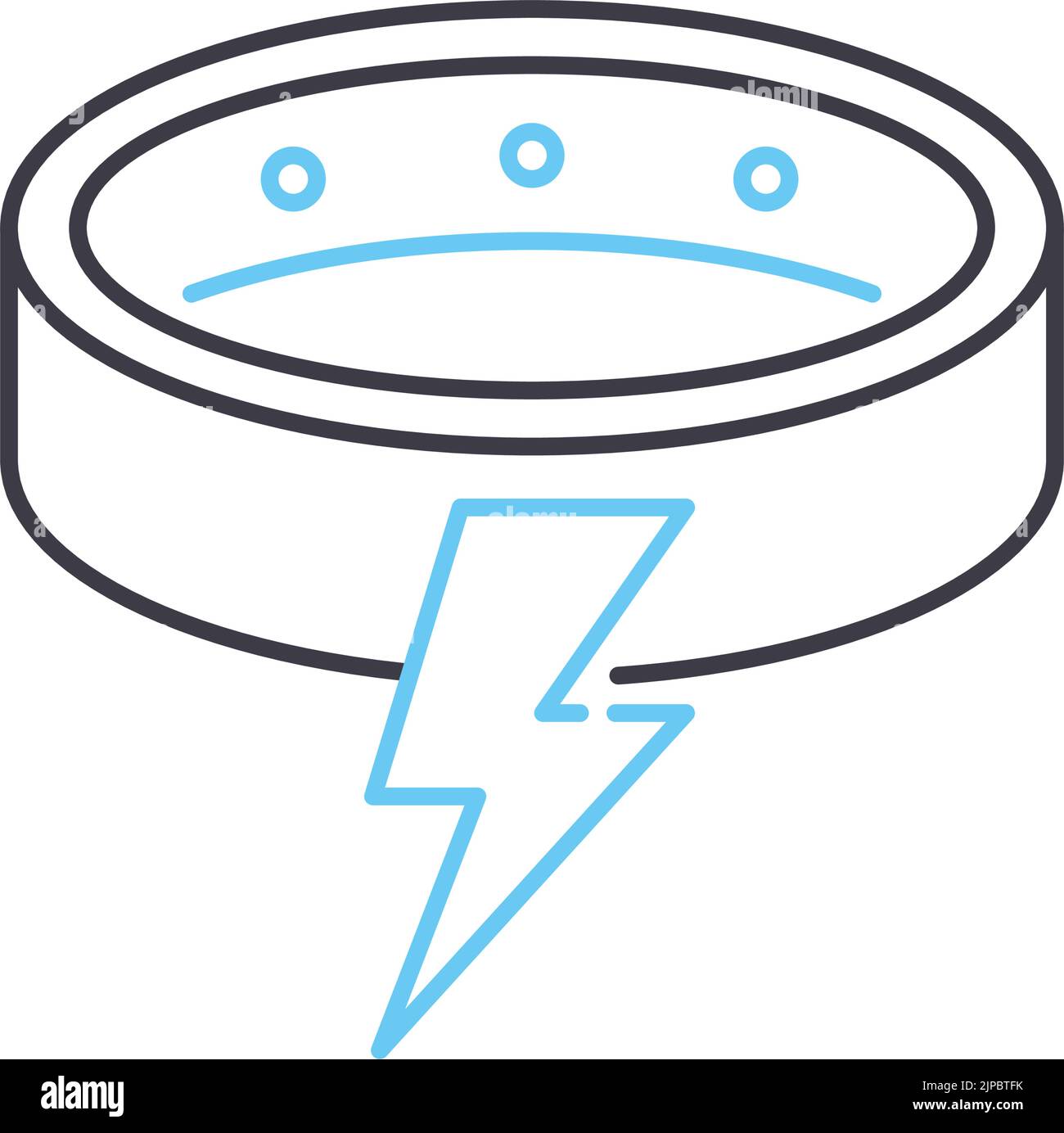 light bolt line icon, outline symbol, vector illustration, concept sign ...