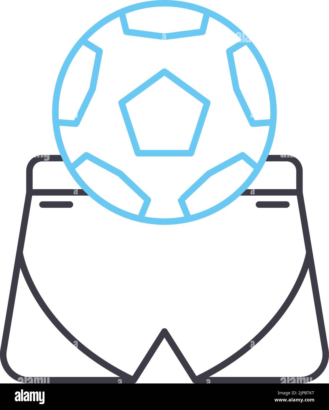 football trousers line icon, outline symbol, vector illustration ...