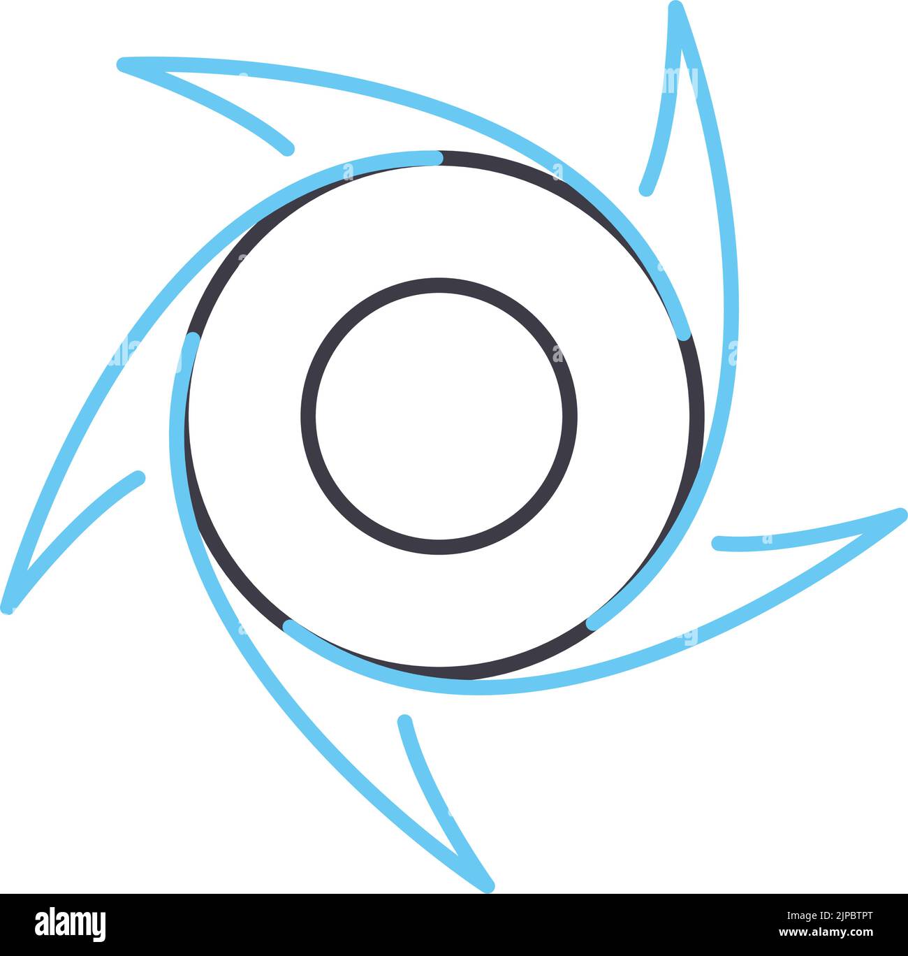 Minimal spiral swirl outline Cut Out Stock Images & Pictures - Alamy