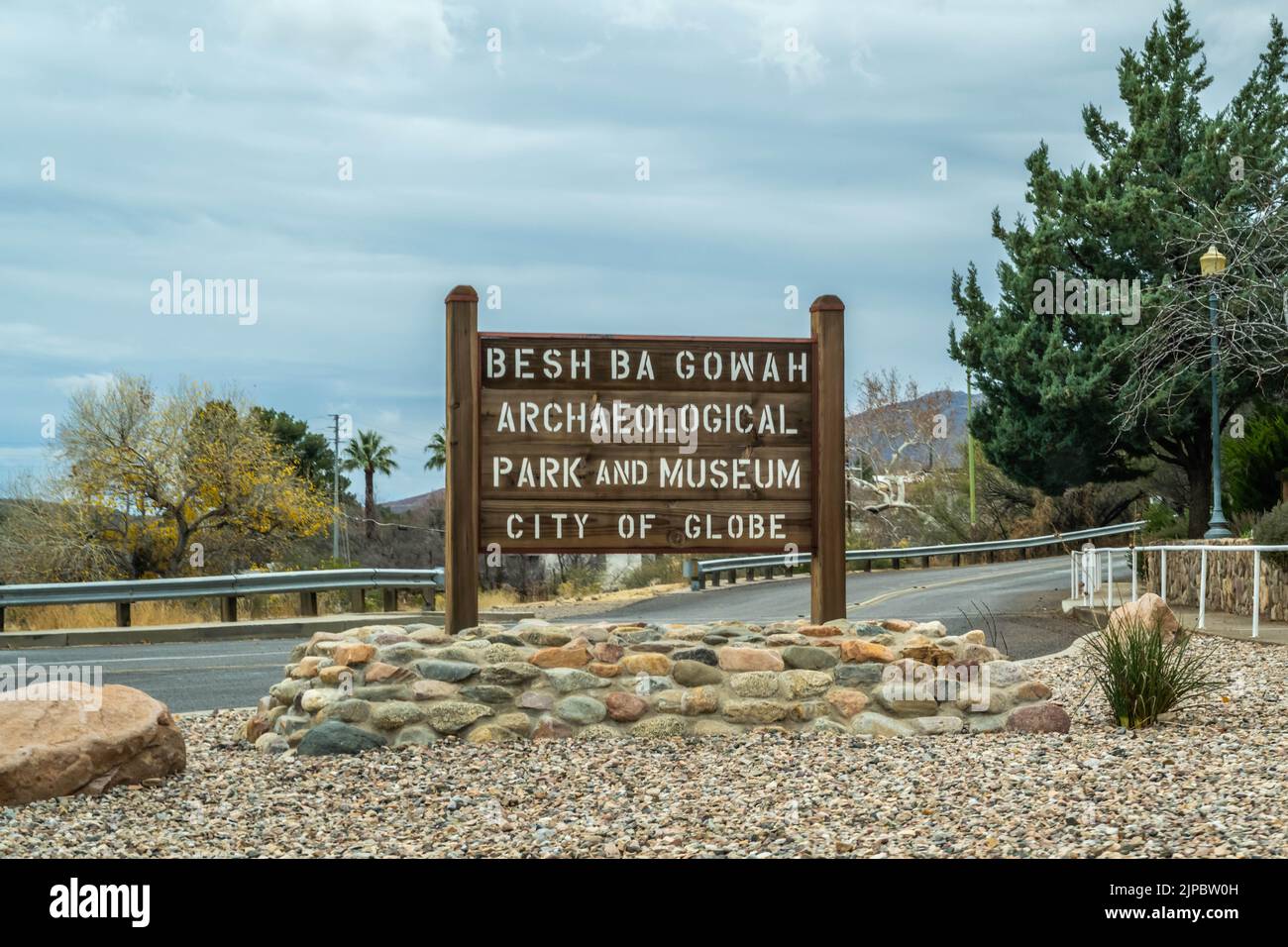 Globe, AZ, USA - Dec 25, 2021: The Besh Ba Gowah Archaeological Park ...
