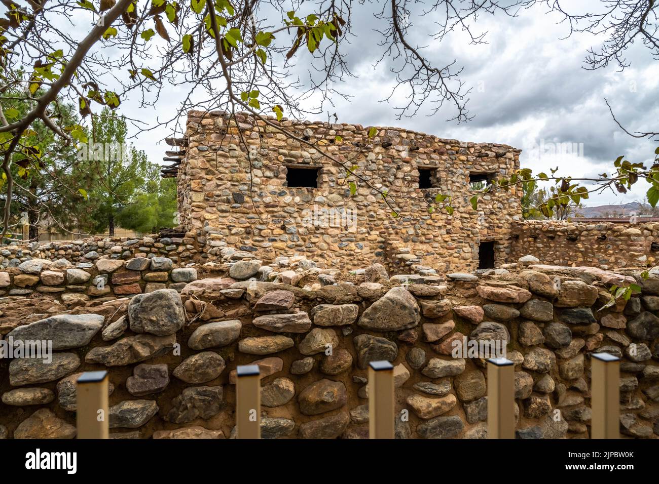 Globe, AZ, USA - Dec 25, 2021: The Besh Ba Gowah Archaeological Park ...