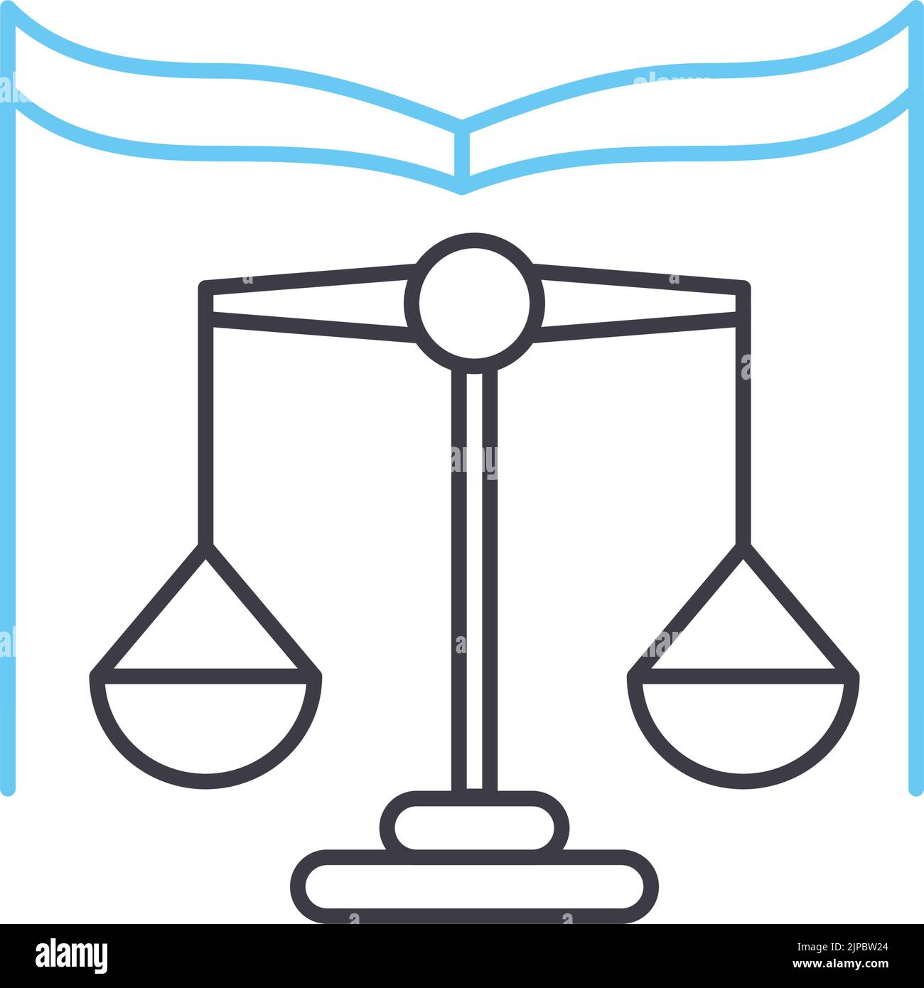 legal dictionary line icon, outline symbol, vector illustration ...