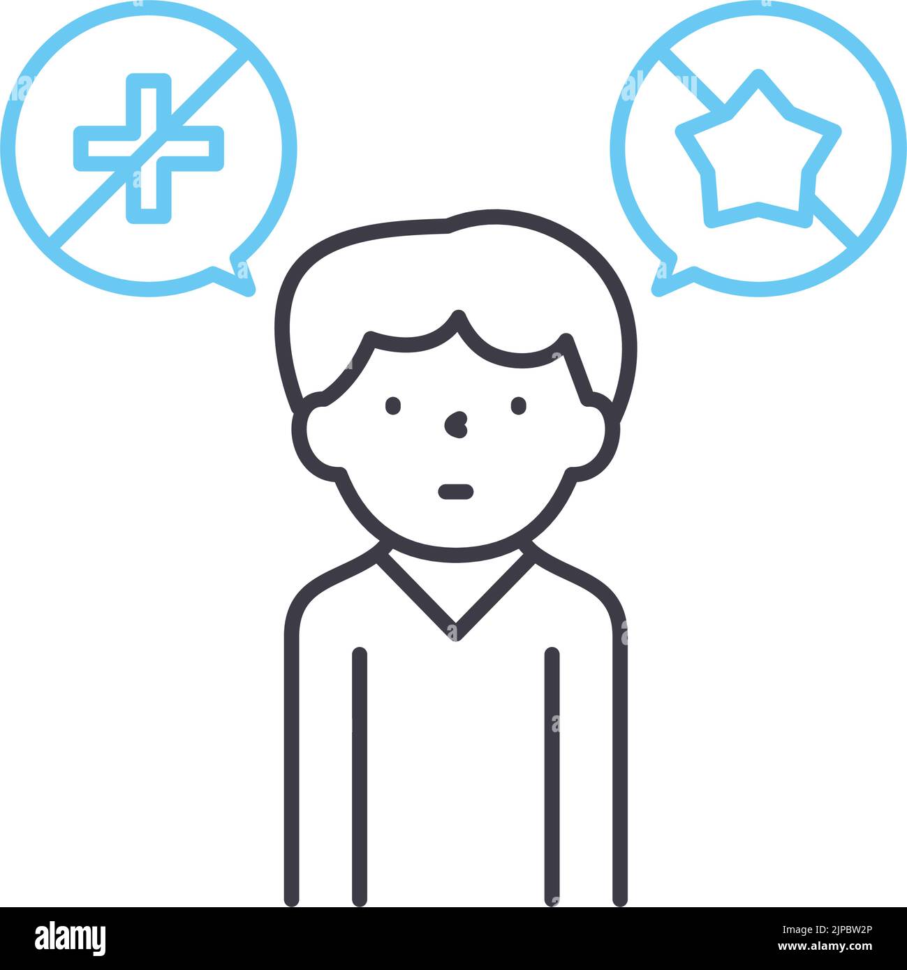 Negative thought Stock Vector Images - Alamy