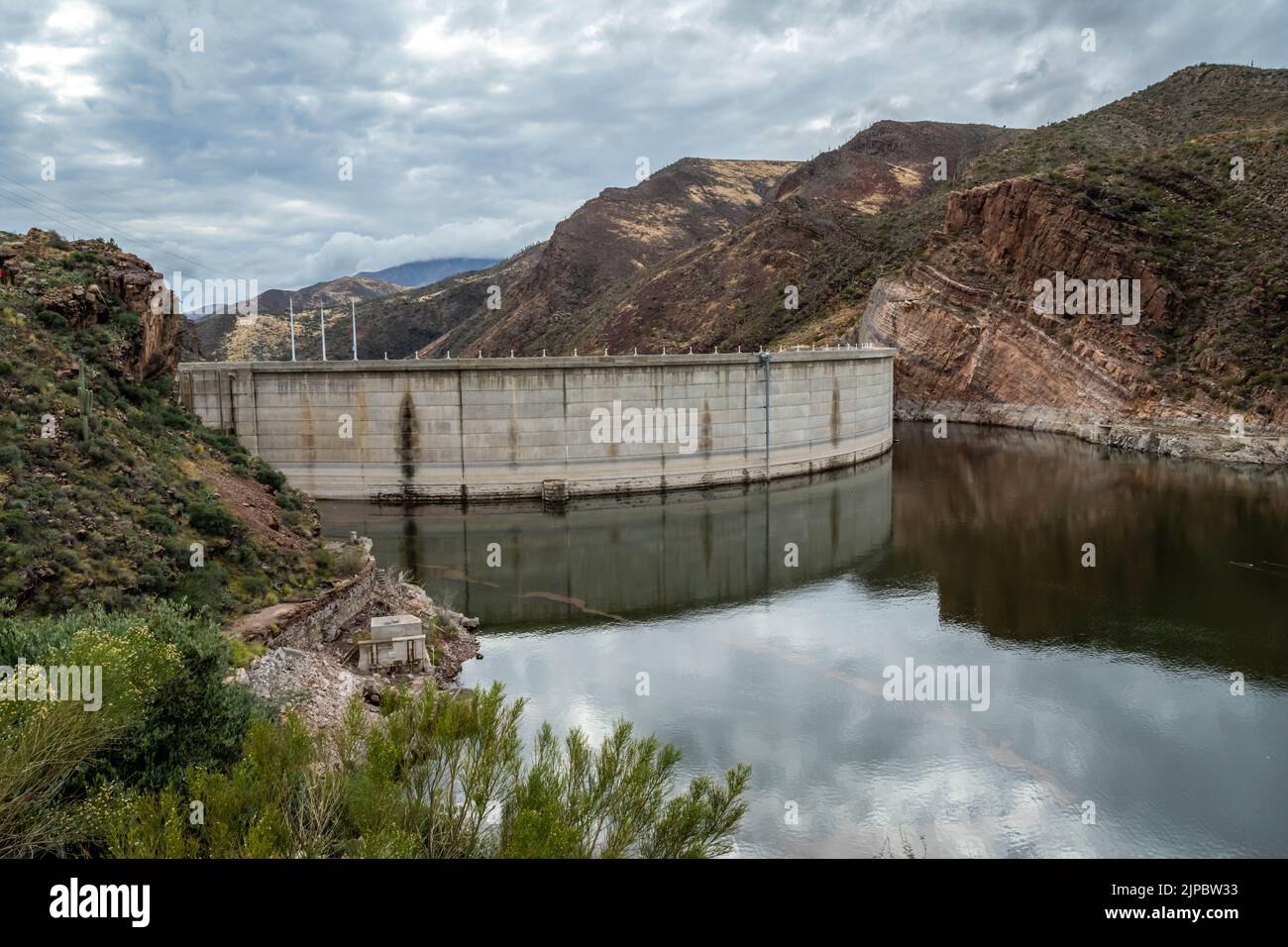 Phoenix, AZ, USA - Dec 25, 2021: The Theodore Roosevelt Dam Stock Photo ...