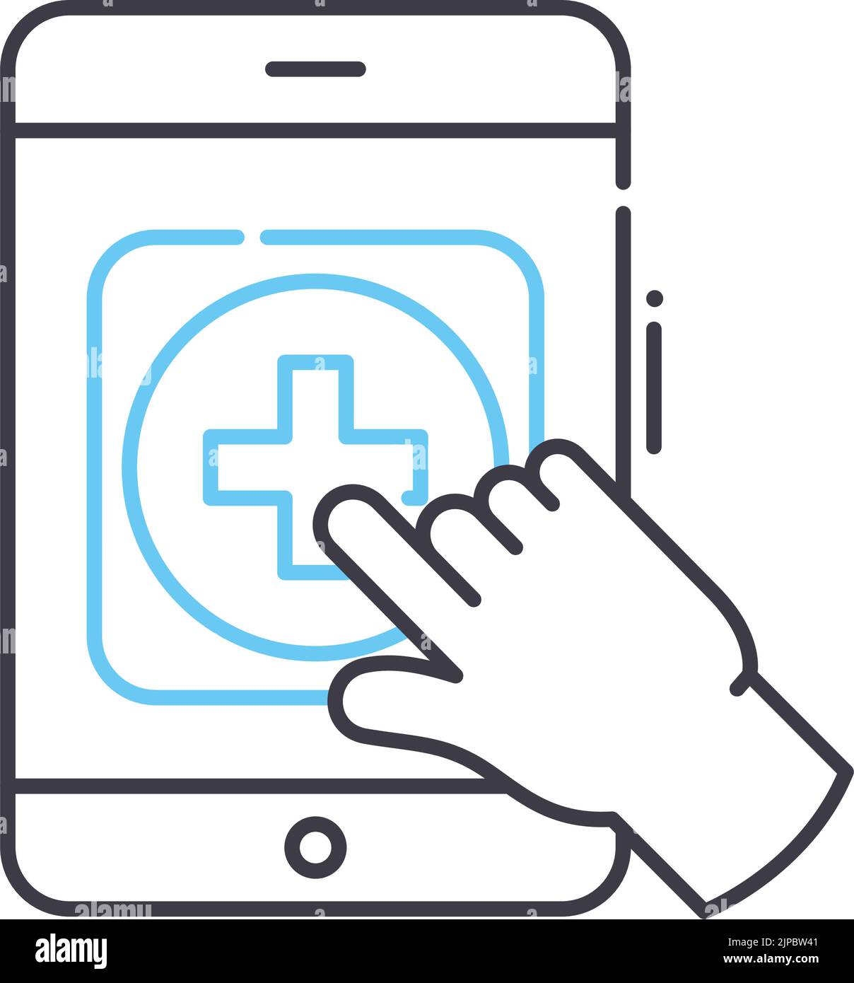 simple ordering line icon, outline symbol, vector illustration, concept ...