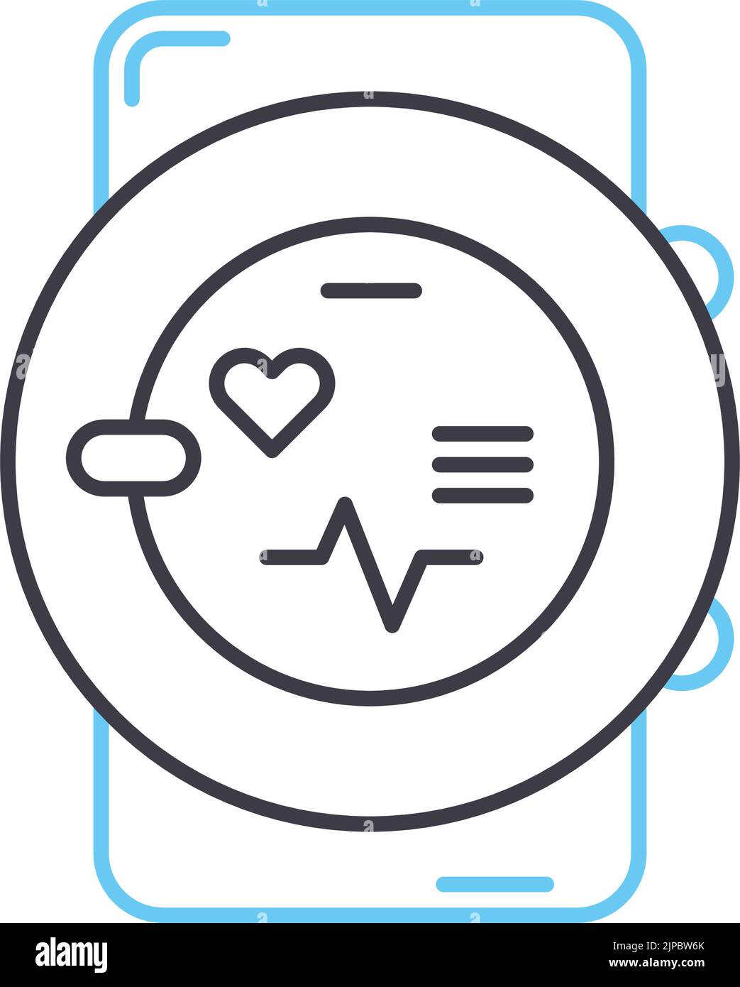 Fitness Tracker Line Icon Outline Symbol Vector Illustration Concept