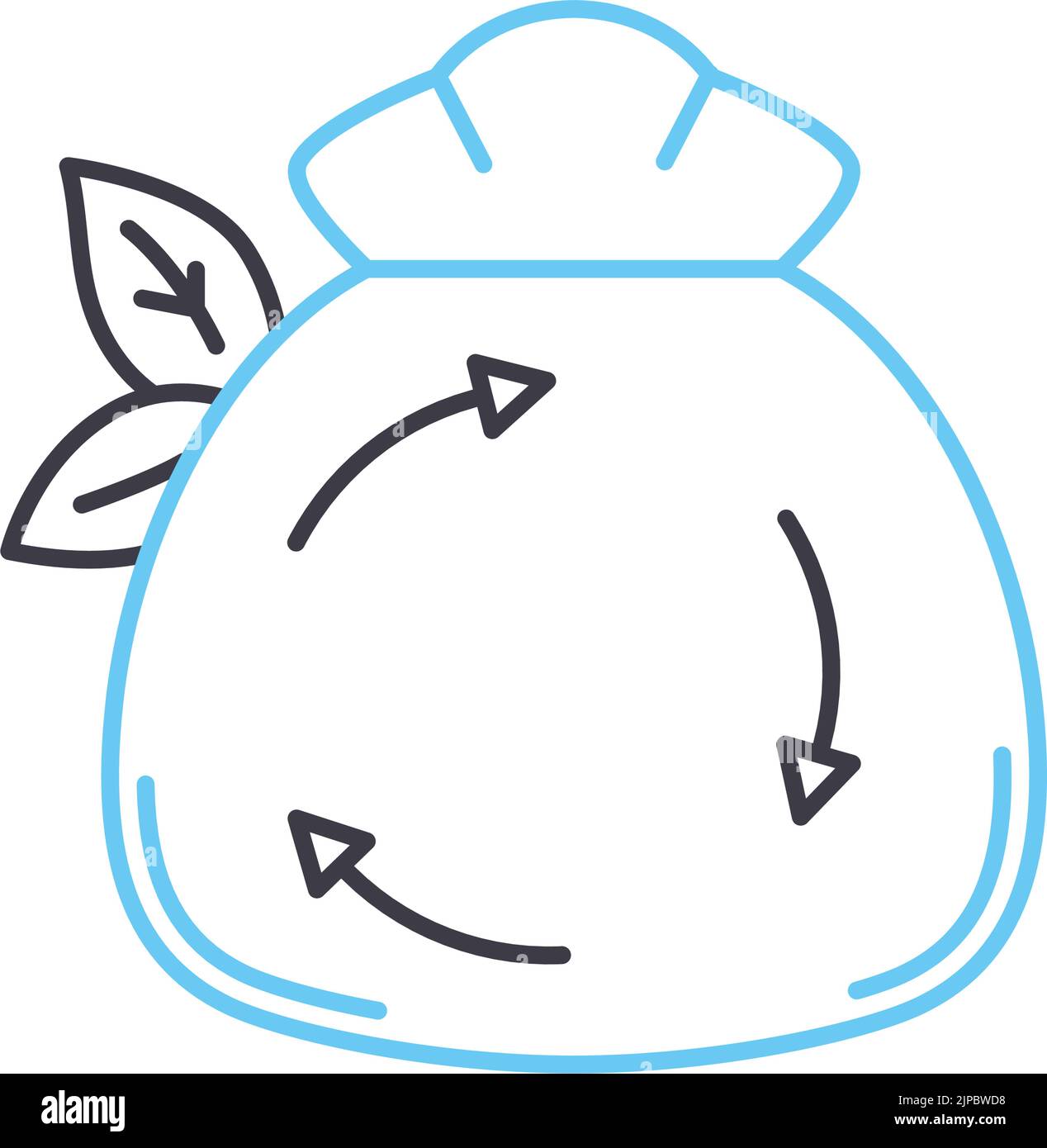 garbage disposal line icon, outline symbol, vector illustration ...