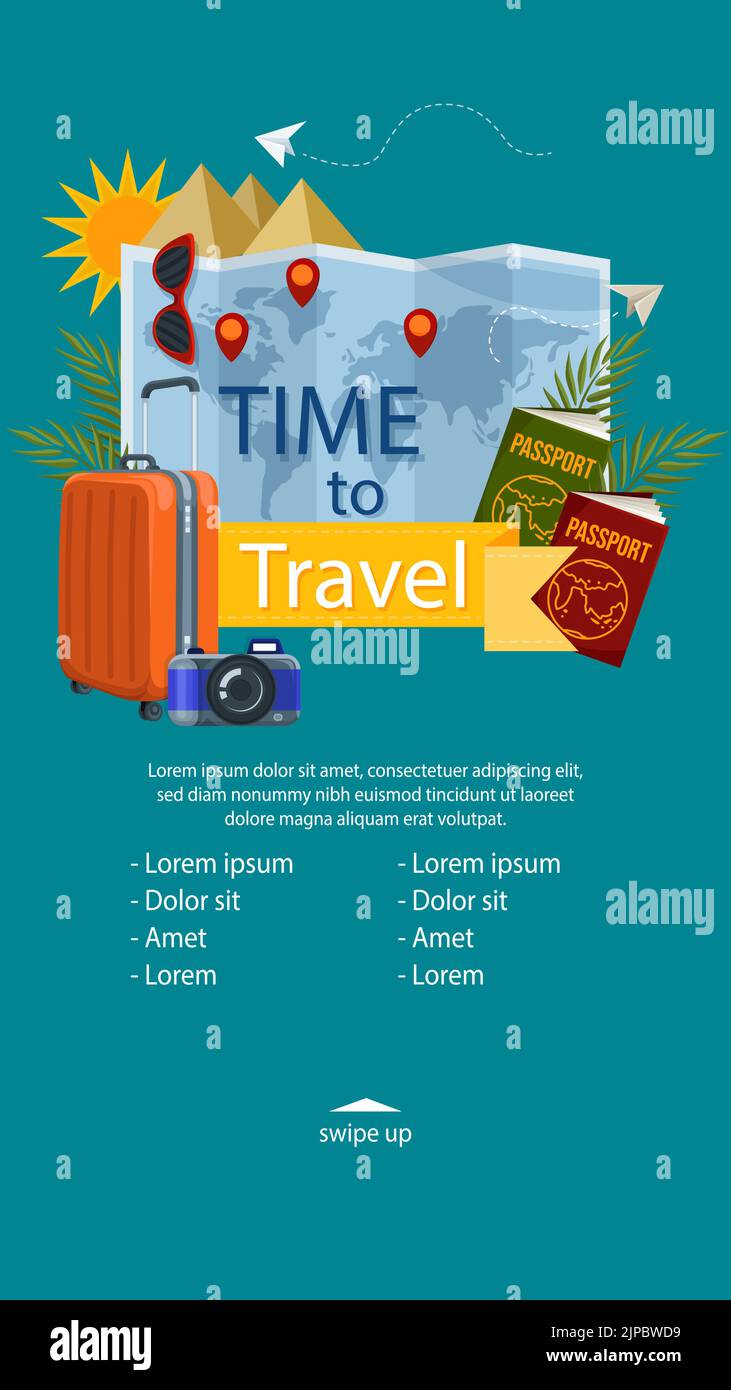 Travel agency template design Vector illustration Stock Vector Image ...