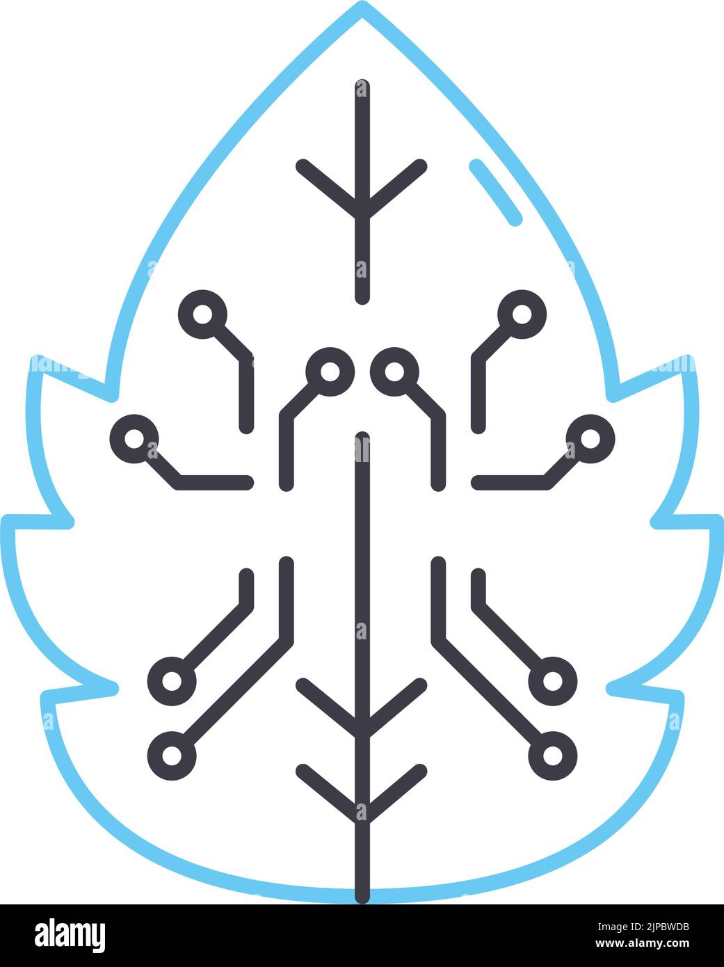 synthetic biology line icon, outline symbol, vector illustration ...