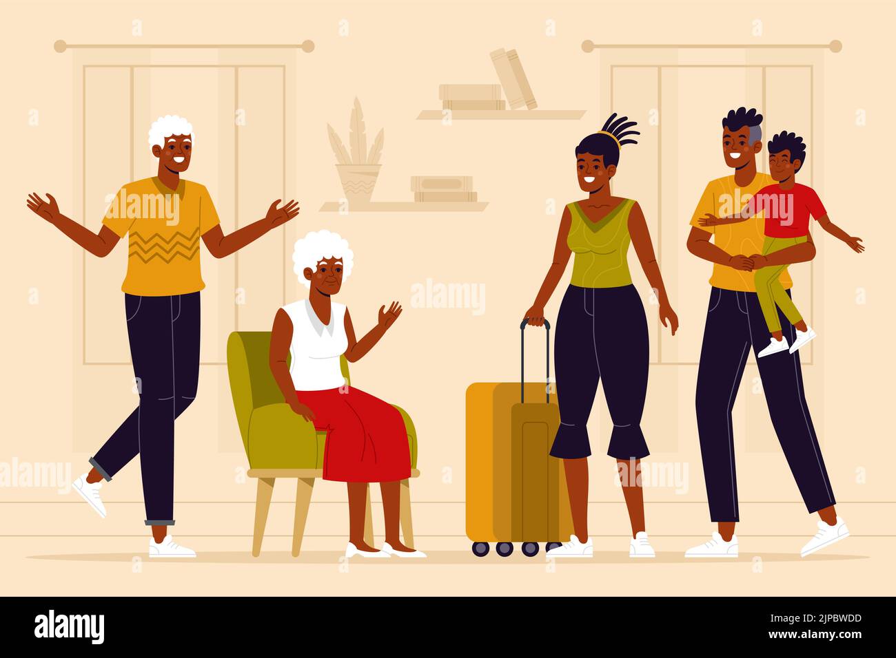 Hand drawn family reunion Vector illustration Stock Vector Image & Art ...