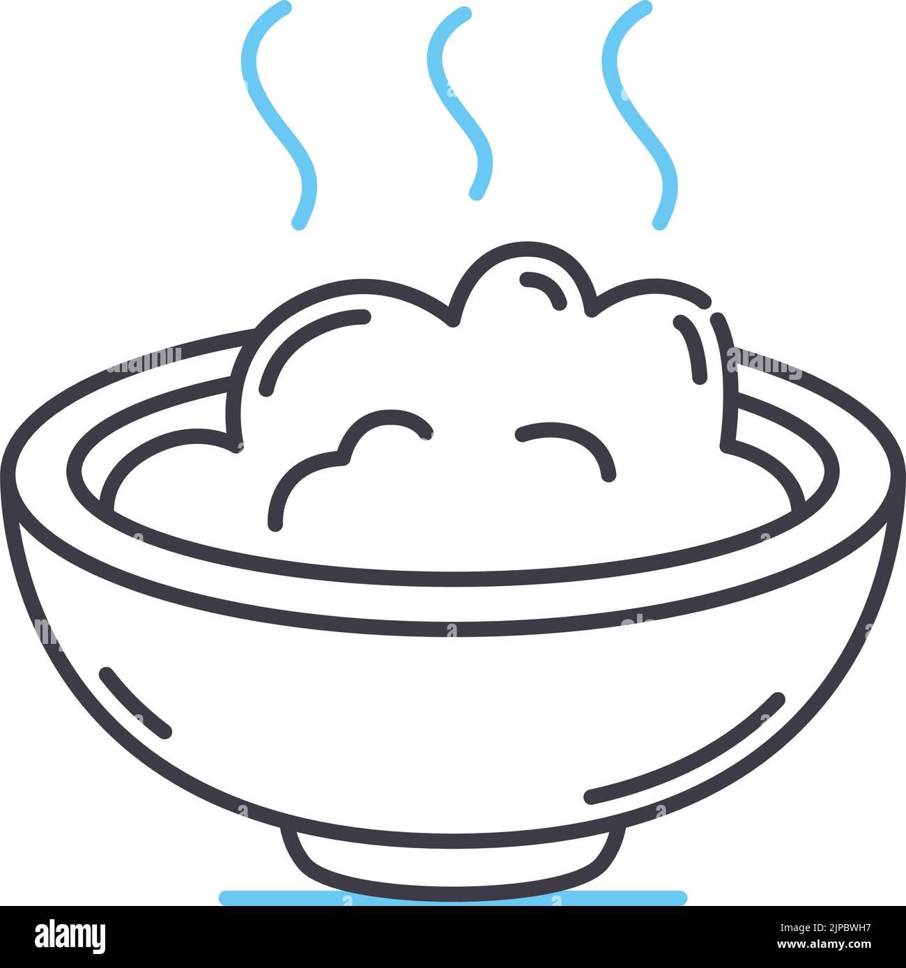 meal line icon, outline symbol, vector illustration, concept sign Stock ...