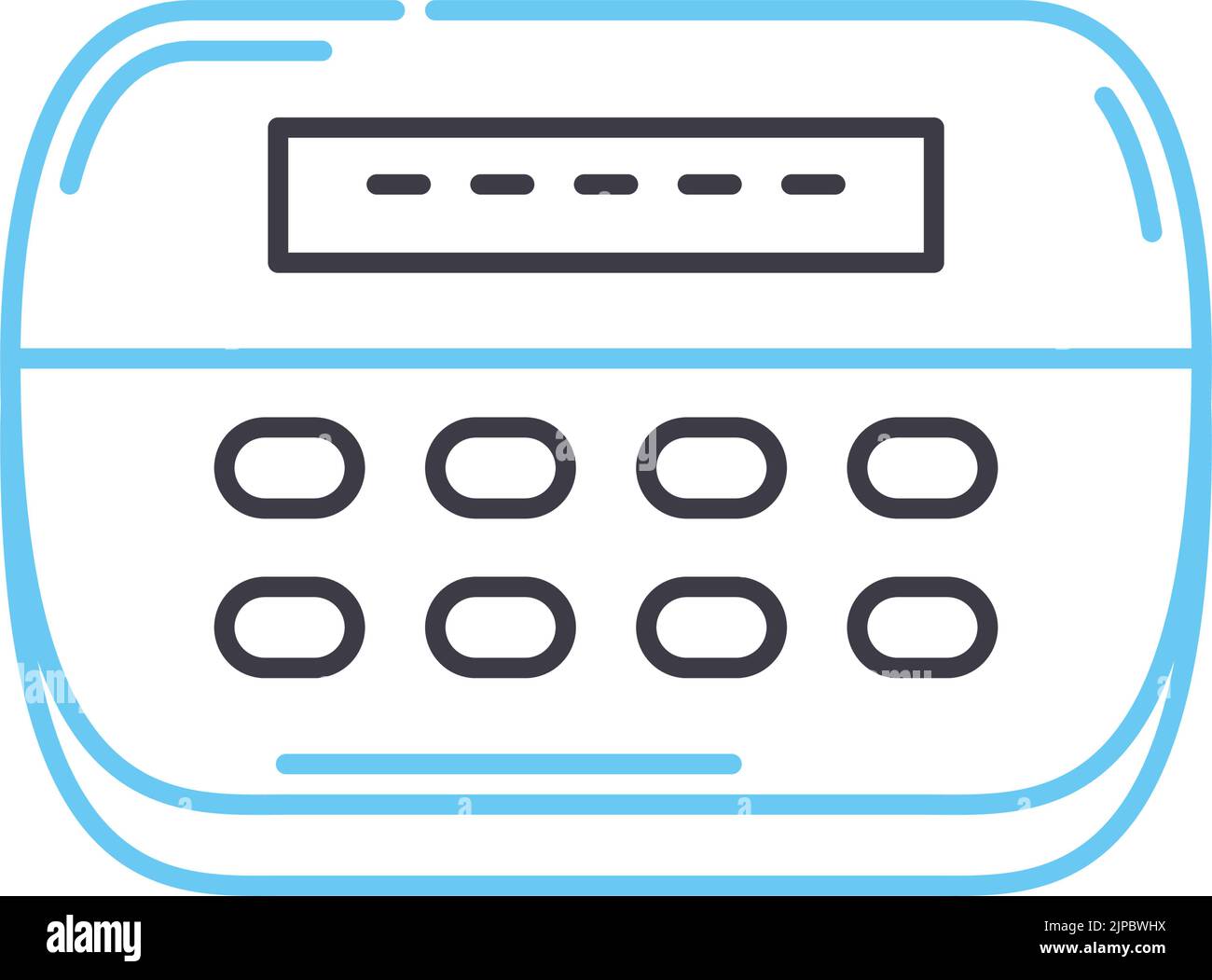 security panel line icon, outline symbol, vector illustration, concept sign Stock Vector Image ...