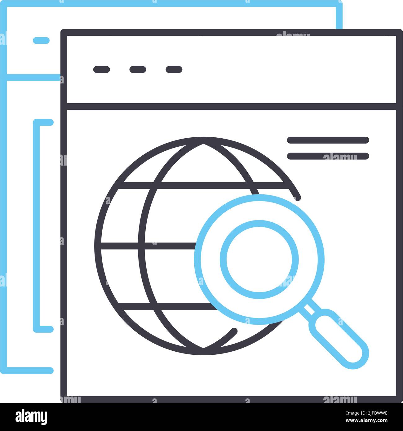 search engine optimization line icon, outline symbol, vector ...