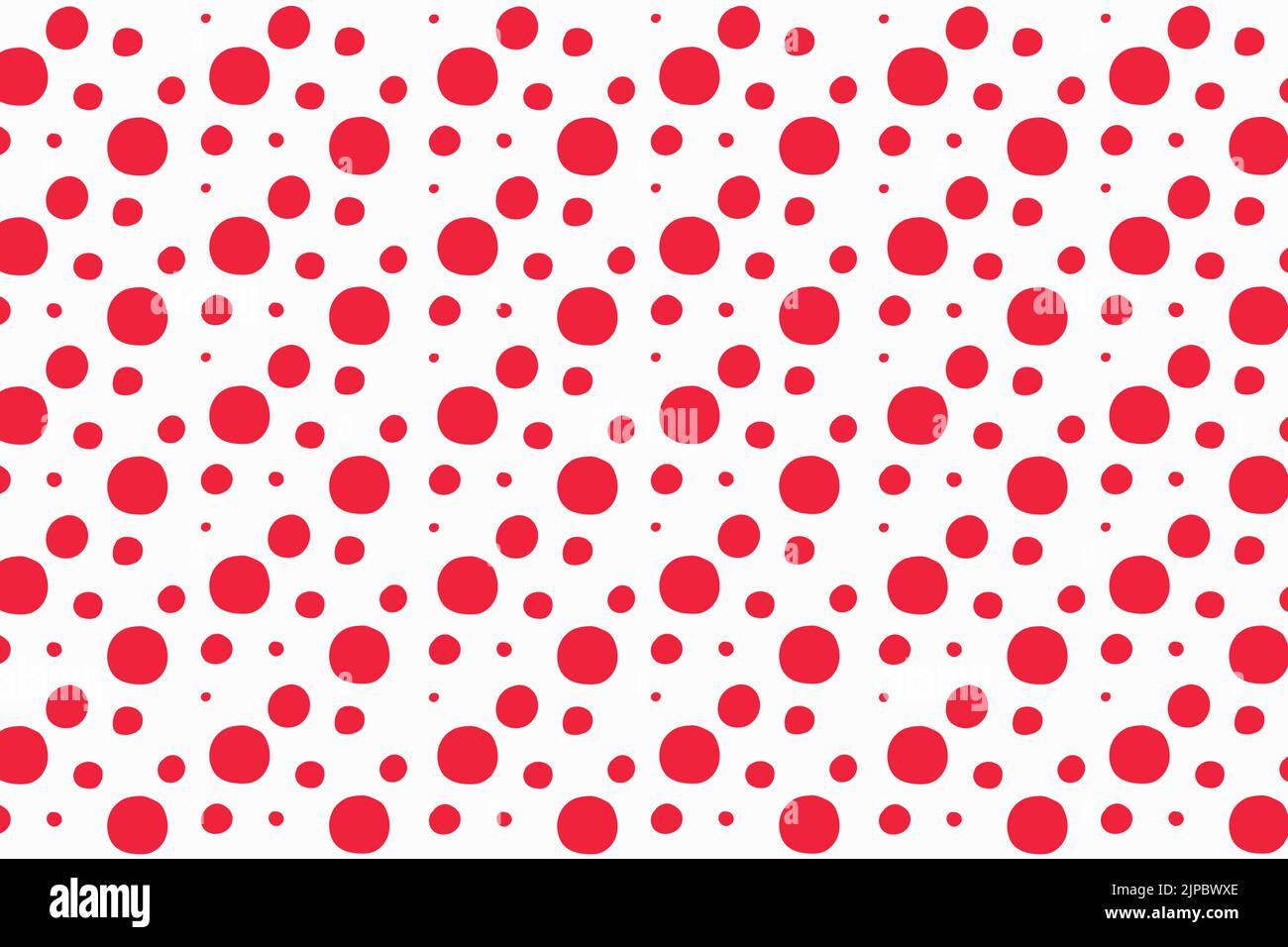 Hand drawn red polka dot design Vector illustration Stock Vector Image ...