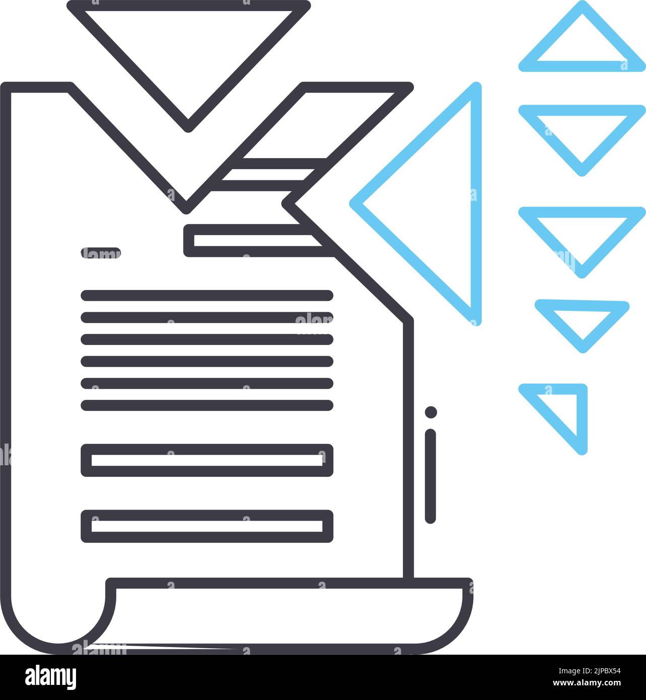 missing data pattern line icon, outline symbol, vector illustration ...