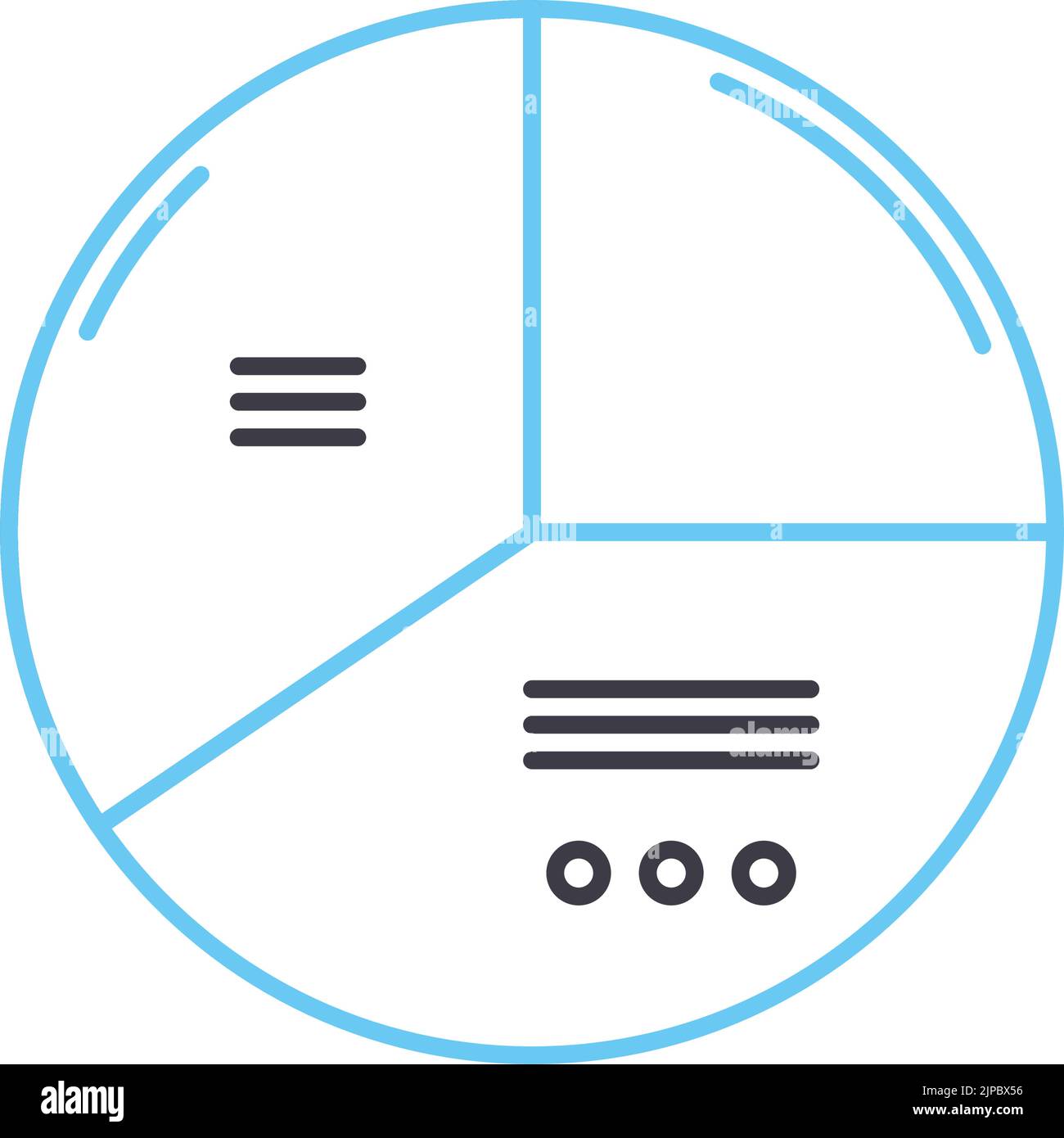 market sharing line icon, outline symbol, vector illustration, concept ...