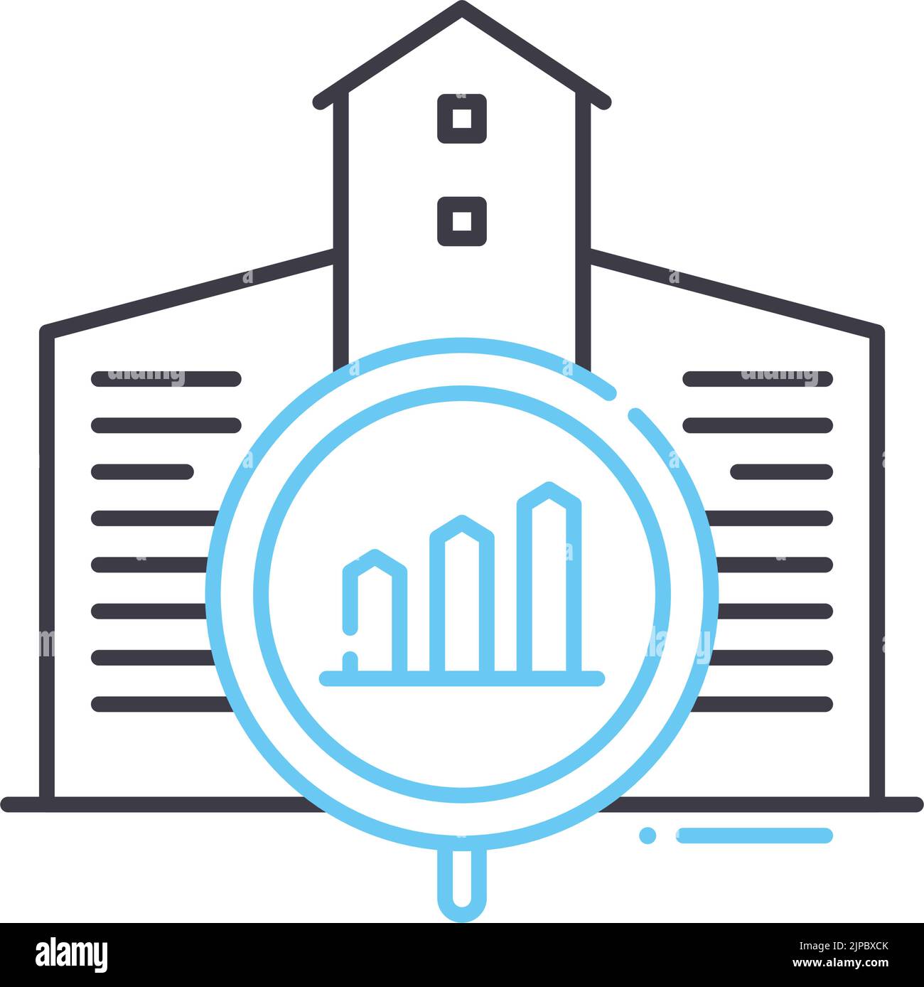 organizational analysis line icon, outline symbol, vector illustration ... organizational analysis line icon, outline symbol, vector illustration ...